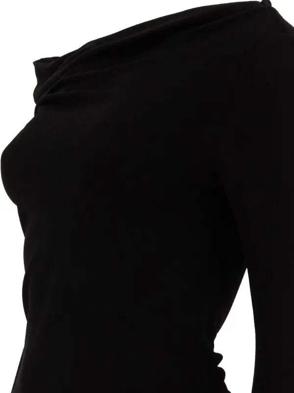 Givenchy Draped Collar Top - Black