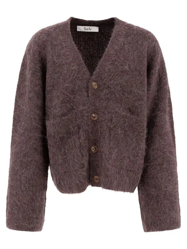 SéFr Lee' Cardigan In Bordeaux - 18% Off | Editorialist