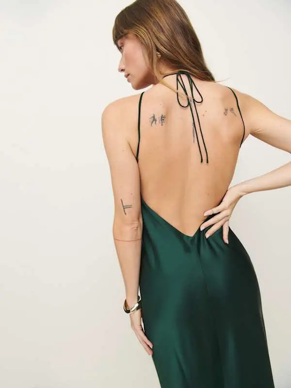 Reformation Zinna Maxi Dress In Forest - 50% Off | Editorialist