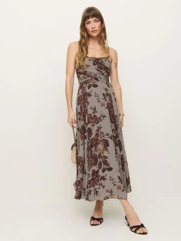 REFORMATION Raina Sleeveless Midi Dress