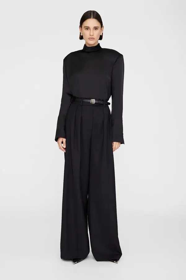 ANINE BING Josephine Sequin Top - Black