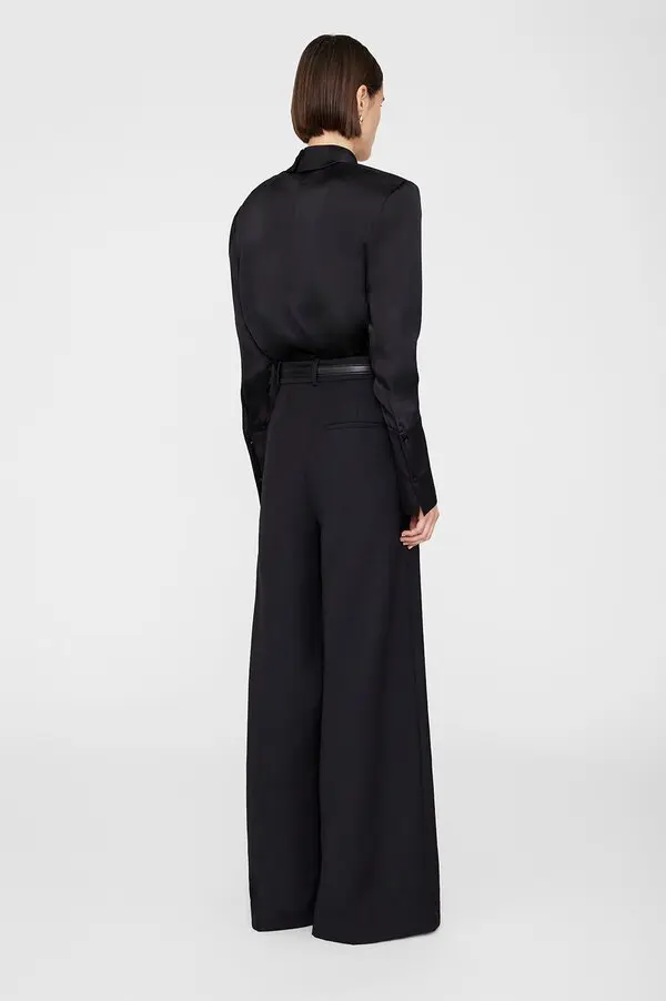ANINE BING Josephine Sequin Top - Black