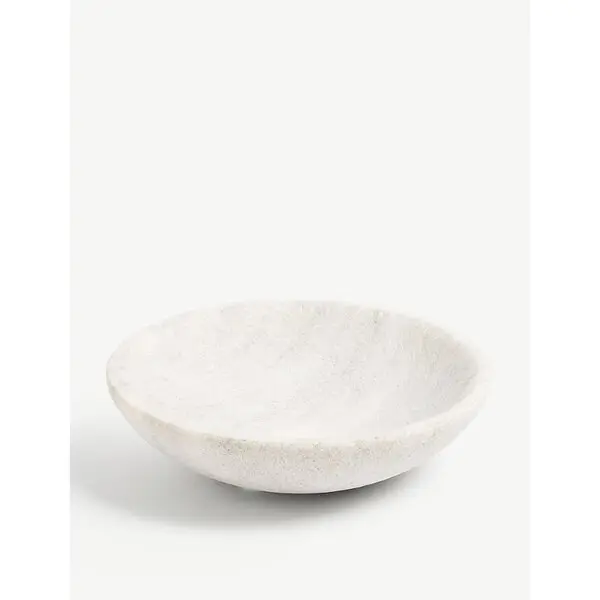 THE WHITE COMPANY Marble Soap Dish 15.5cm - White