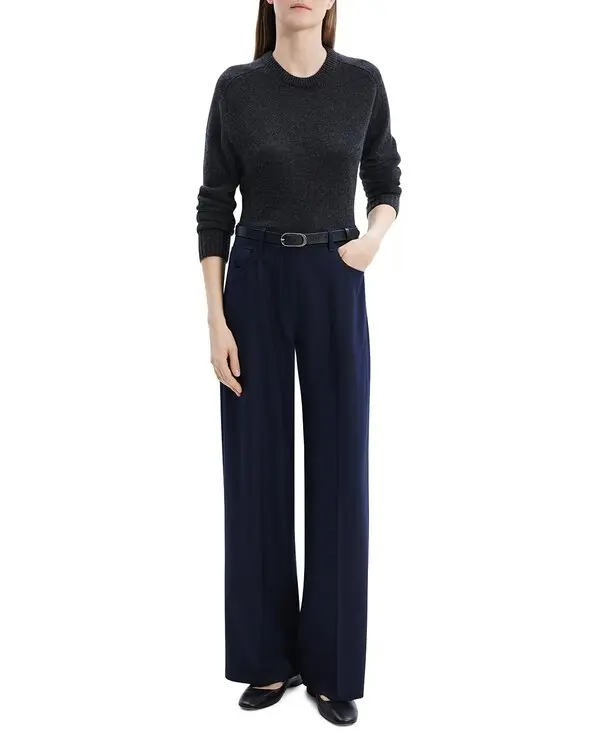 Theory Wool Straight Leg Five Pocket Trousers