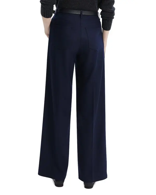 Theory Wool Straight Leg Five Pocket Trousers