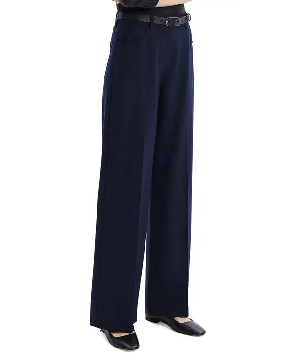 Theory Wool Straight Leg Five Pocket Trousers