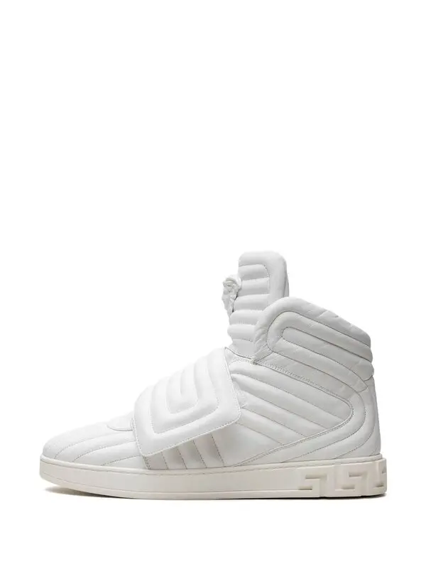 Versace Quilted High-top Sneakers
