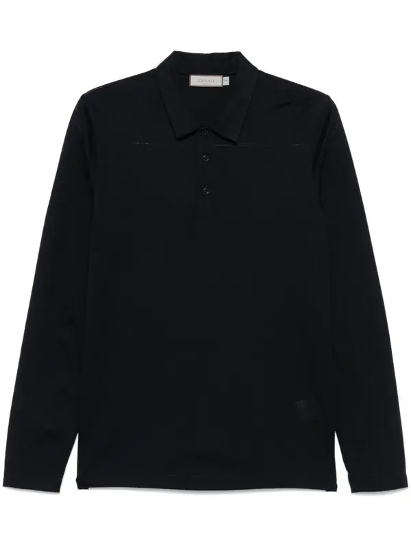 Canali Cotton Polo Shirt - Blue