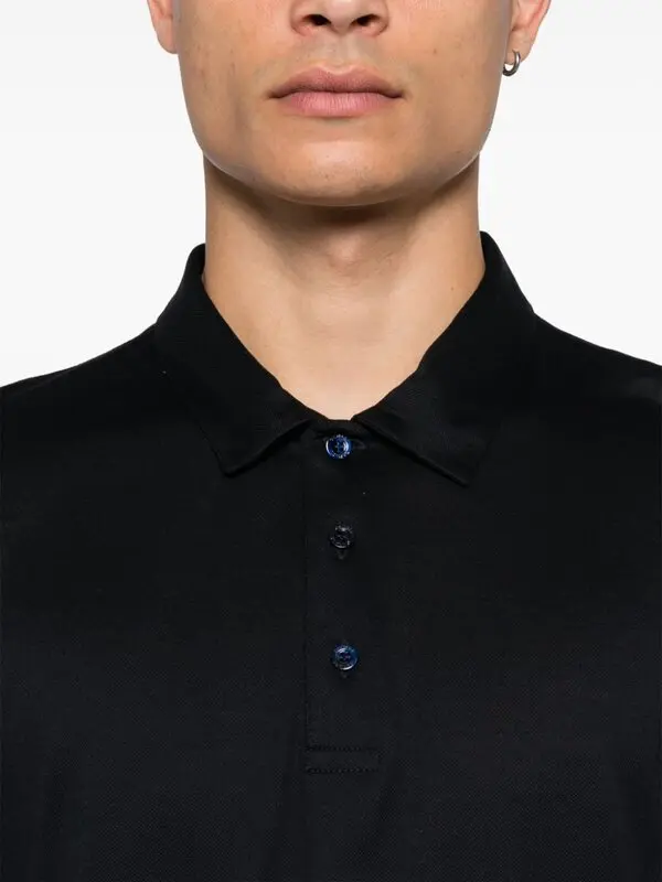 Canali Cotton Polo Shirt - Blue