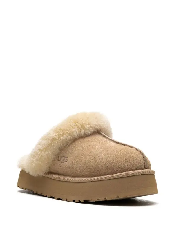 UGG Platform Leather Slippers - Neutrals