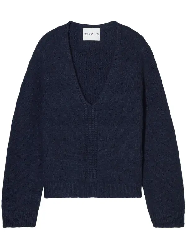 Closed V-neck Alpaca Wool-blend Sweater