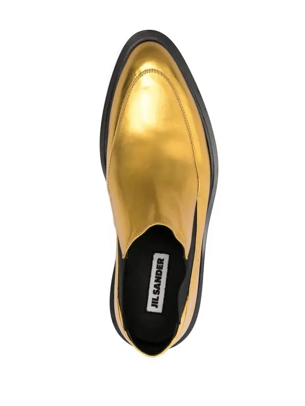 JIL SANDER Lamé Loafers