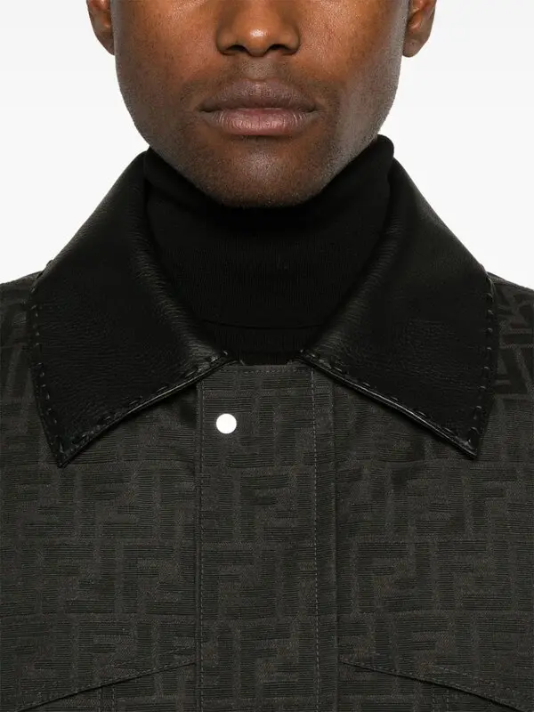 Fendi Ff-jacquard Waxed Coat