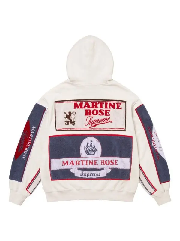 Supreme X Martine Rose Towel Zip-Front Hoodie - White | Editorialist