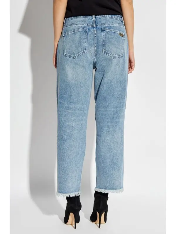 Michael Kors Ripped Straight Leg Jeans