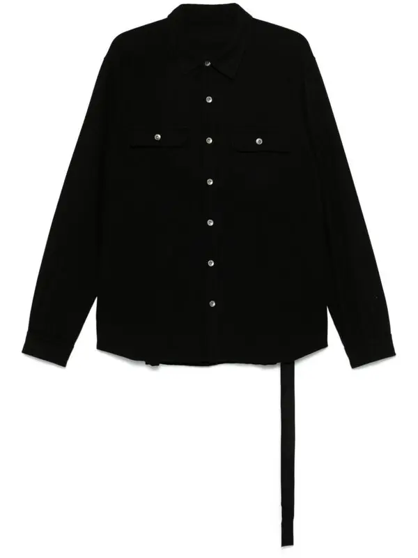 Rick Owens Organic Cotton Overshirt - Black