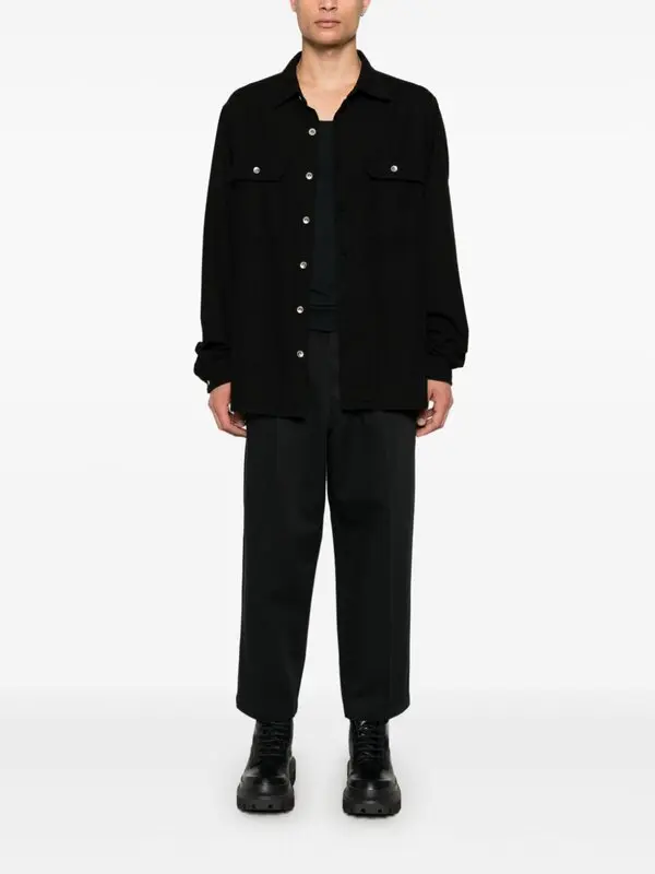 Rick Owens Organic Cotton Overshirt - Black