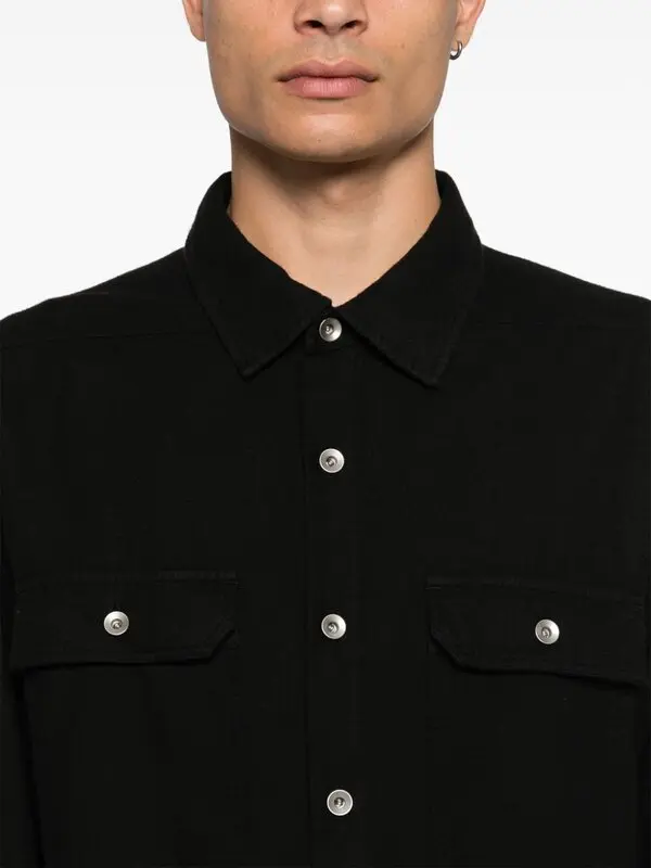 Rick Owens Organic Cotton Overshirt - Black