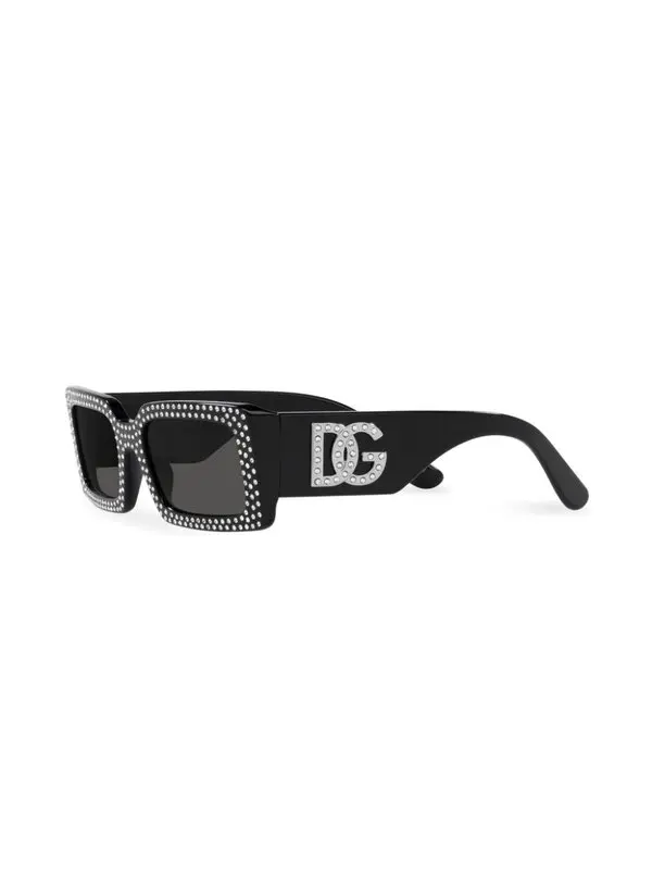 Dolce & Gabbana Crystal-embellished Sunglasses - Black
