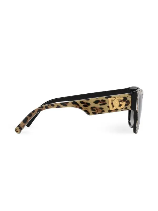 Dolce & Gabbana Leopard-print Butterfly Sunglasses