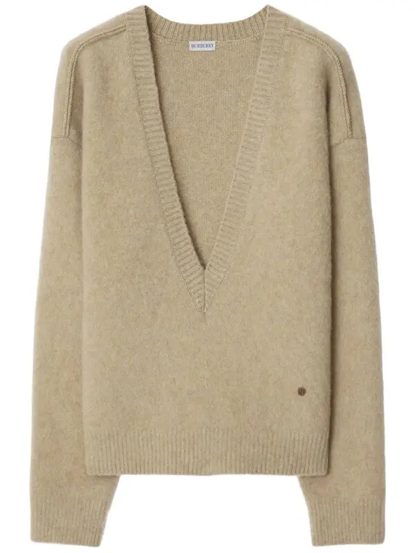 Burberry Plunging V-neck Jumper