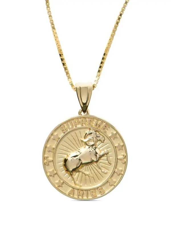 Supreme X Jacob & Co. Zodiac Aries 14kt Pendant Necklace - Gold