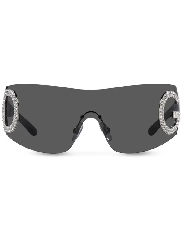 Dolce & Gabbana Re-edition Shield-frame Sunglasses - Black