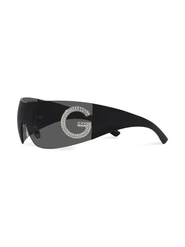 Dolce & Gabbana Re-edition Shield-frame Sunglasses - Black