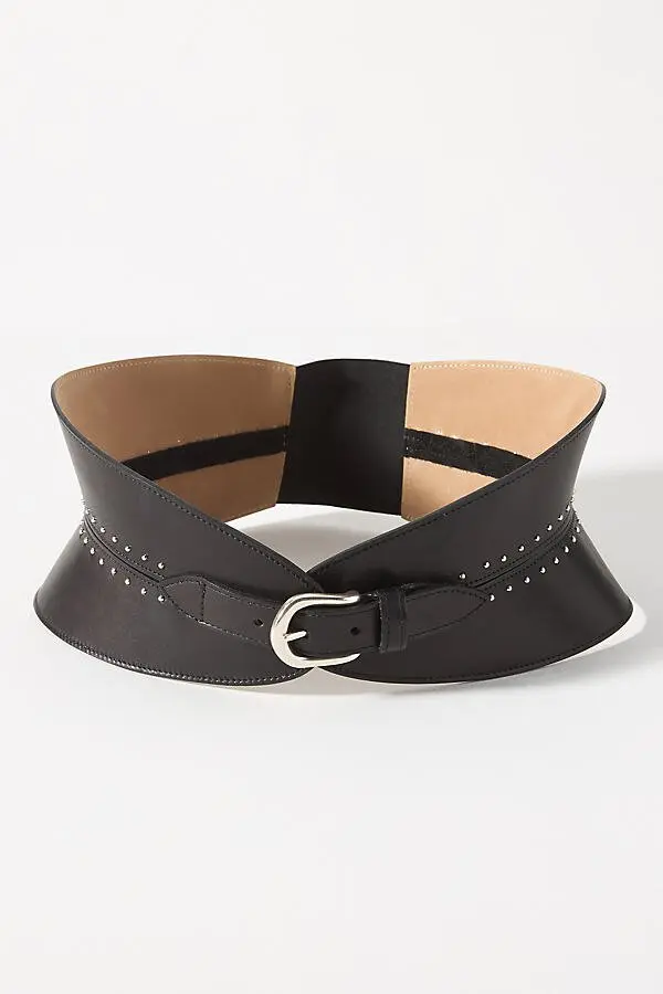 Streets Ahead Adalynn Studded Corset Waist Belt In Black  display picture 1