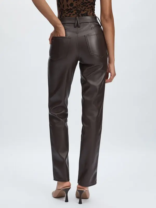 Good American Faux Leather Trousers