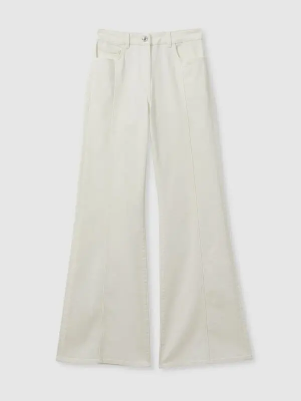 REISS Juniper Petite Front Seam Flared Jeans