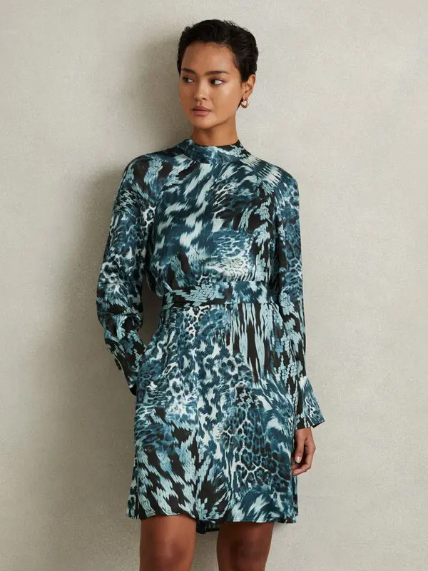 REISS Ester Printed Mini Dress