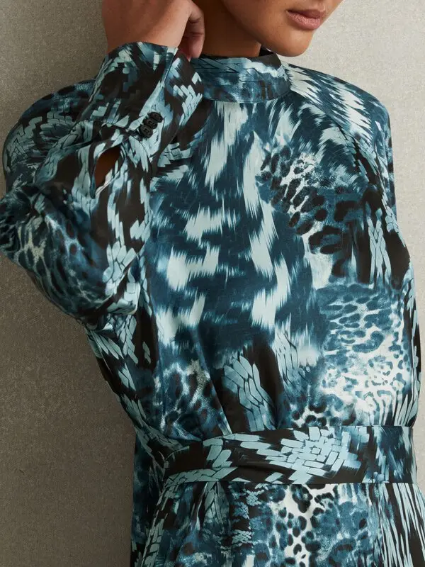 REISS Ester Printed Mini Dress