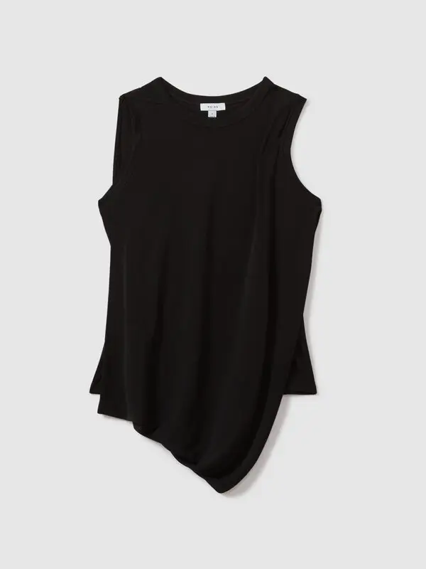 REISS Elva Draped Layered Top
