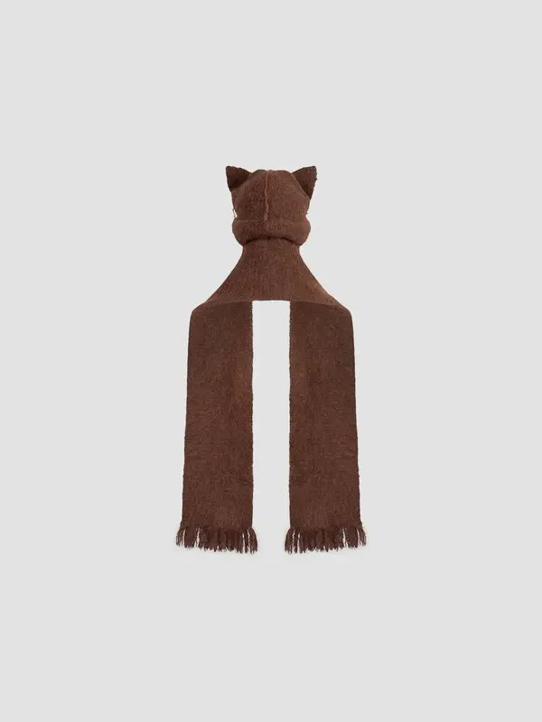 CHARLES JEFFREY Chunky Ears Beanie Scarf - Brown