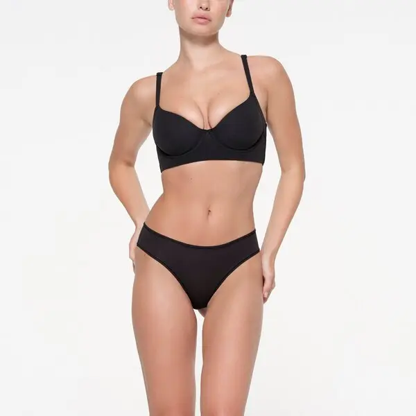 SKIMS Fits Everybody Back Smoothing Full Coverage Bra - Onyx