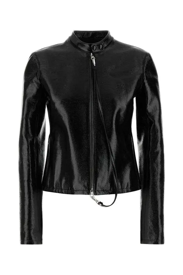 COURREGES City Vinyl Biker Jacket - Black
