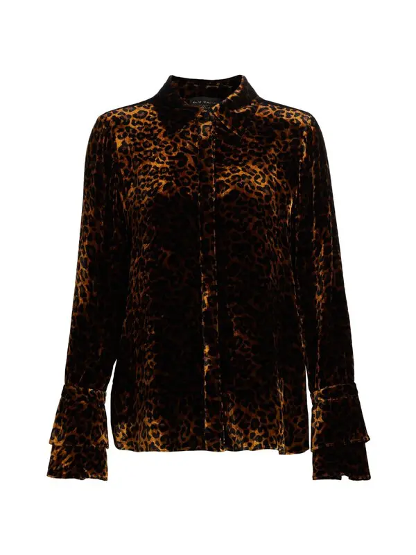 Elie Tahari Heritage The Fiora Leopard Top