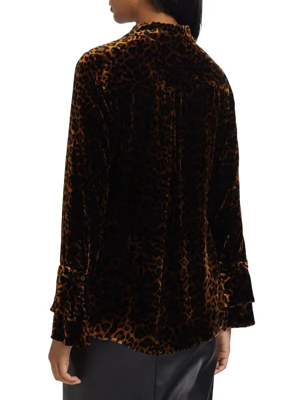 Elie Tahari Heritage The Fiora Leopard Top