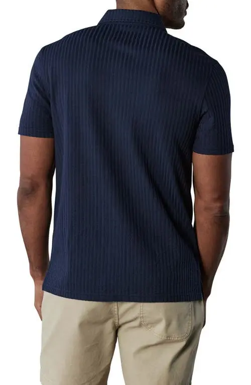 THE NORMAL BRAND Getaway Short Sleeve Knit Button-up Shirt - Navy