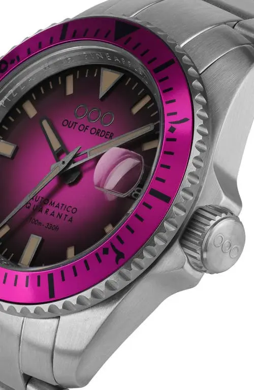 OUT OF ORDER Quaranta Bracelet Watch - Fuchsia