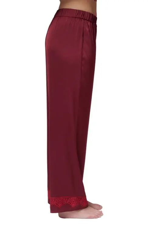 Simone Perele Satin Secrets Lounge Pants - Spinel Red