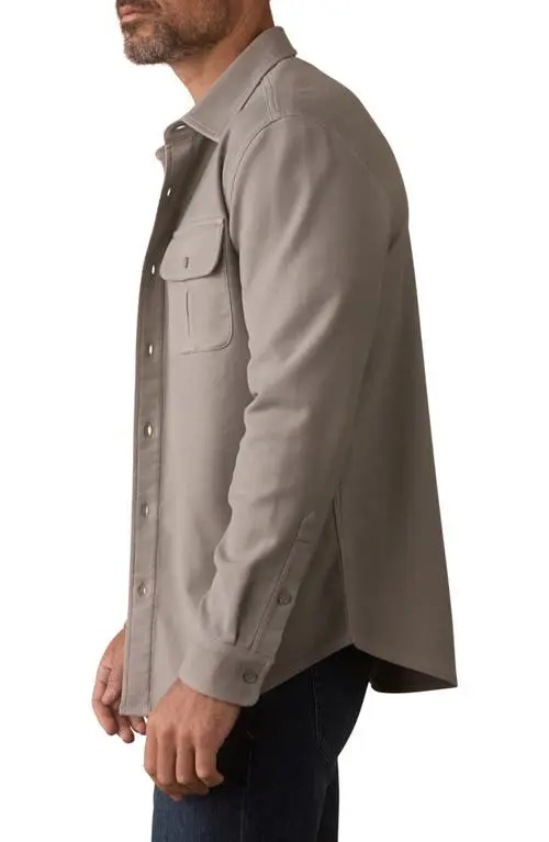 THE NORMAL BRAND Tailored Terry Shirt Jacket - Greystone