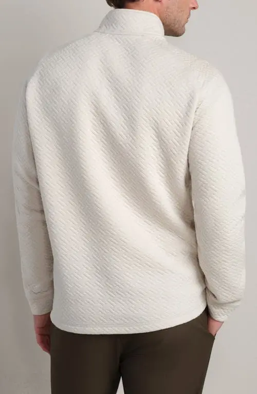 RHONE Quilted Relaxed Pullover - Bone