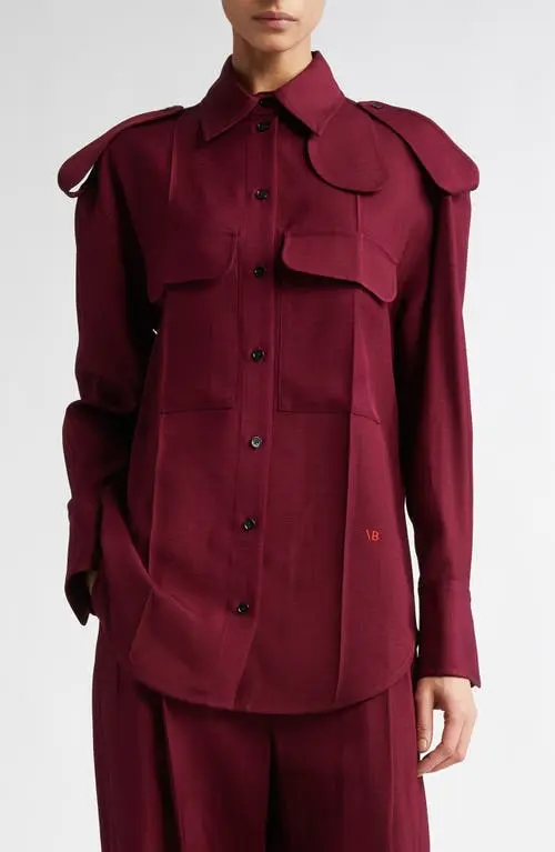 Victoria Beckham Utility Button-up Shirt - Port