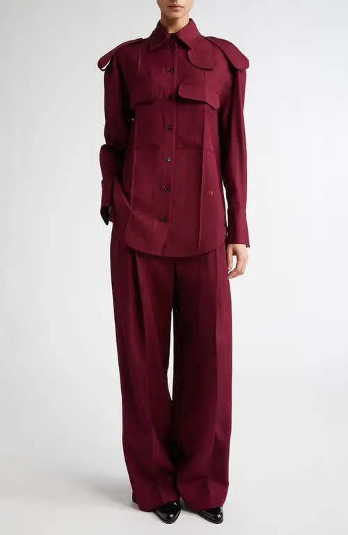Victoria Beckham Utility Button-up Shirt - Port