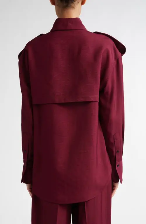 Victoria Beckham Utility Button-up Shirt - Port
