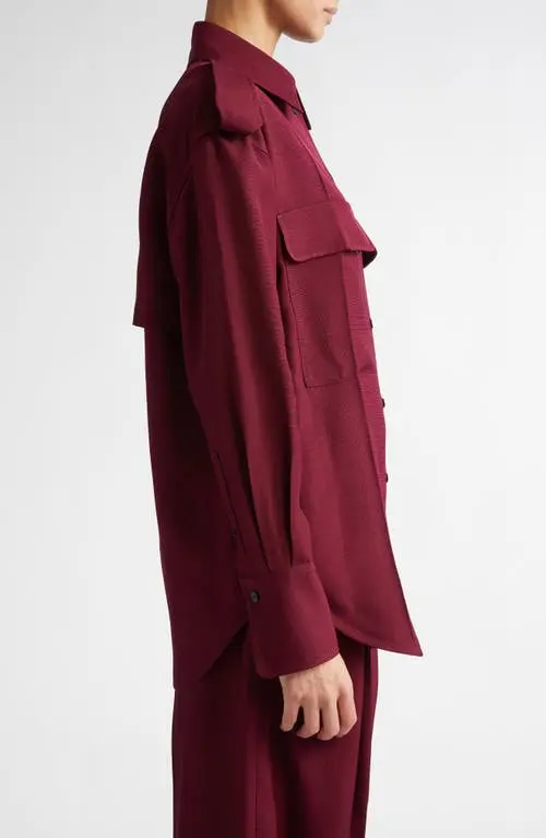Victoria Beckham Utility Button-up Shirt - Port