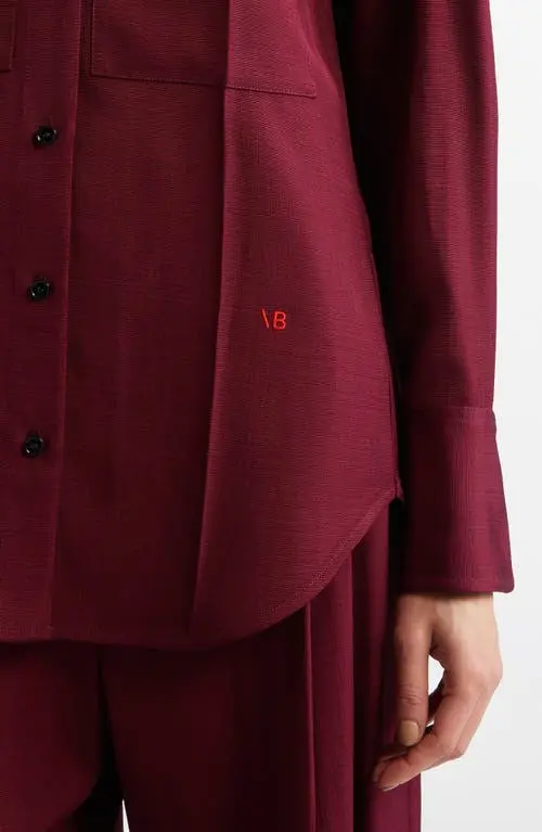 Victoria Beckham Utility Button-up Shirt - Port