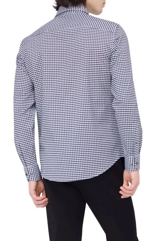 Bugatchi James Ooohcotton® Gingham Button-up Shirt - Black